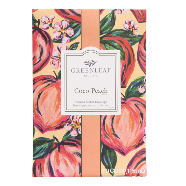 Greenleaf Coco Peach Large Scented Sachet (NEW) – Heart Of The Country Ltd